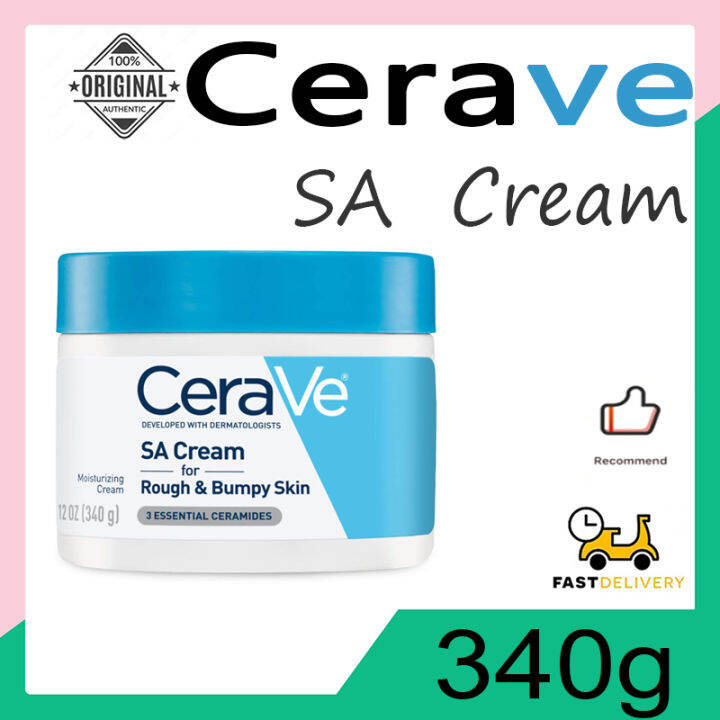 CeraVe SA Cream for Rough & Bumpy Skin Exfoliates and Moisturizes ...