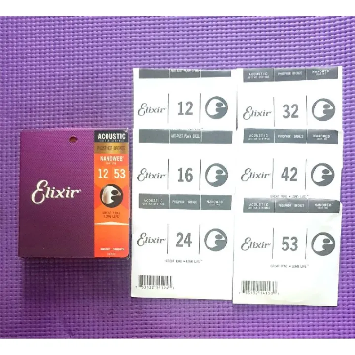 Elixir Acoustic String Set Gauge .12 | Lazada PH