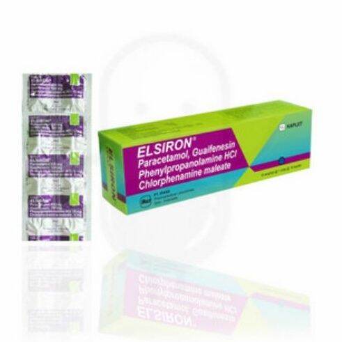 Elsiron / 100 kaplet Obat Panas Demam Flu dan Batuk Pilek tablet El ...