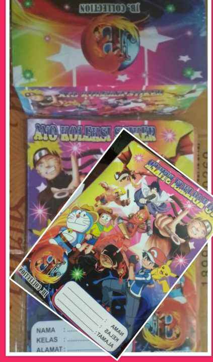 mainan koleksi setiker buku 1 bok isi 200 kupon setiker/setiker naruto ...