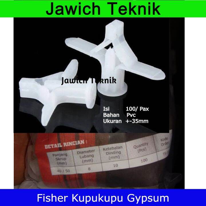 Fisser Gipsum Kupukupu Piser Sekrup Viser Skrup Fisher Gypsum | Lazada ...