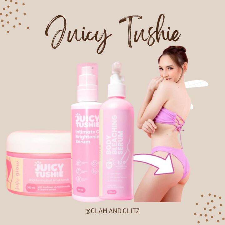Original Juicy Tushie Brightening Butt Mask Scrub 300ML I Butt Whitening Lighten Stretchmarks ...