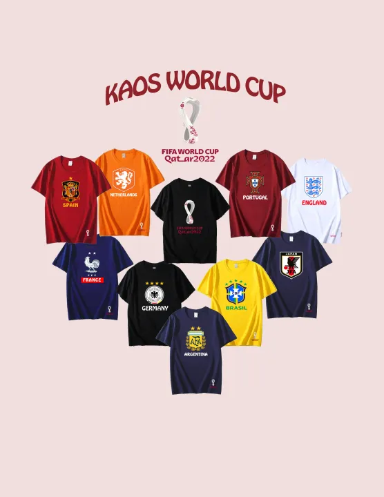 KAOS BOLA PIALA DUNIA WORLD CUP QATAR 2022 JERMAN JEPANG MASKOT LOGO ...