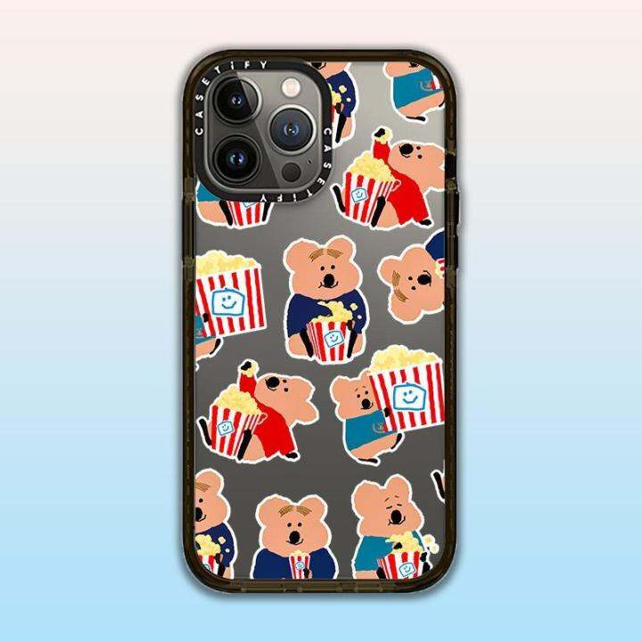 ซูเปอร์พาย CASETIFY ป๊อปคอร์นหมี iPhone 14/13 ProMax แอปเปิ้ล 11/12 ...