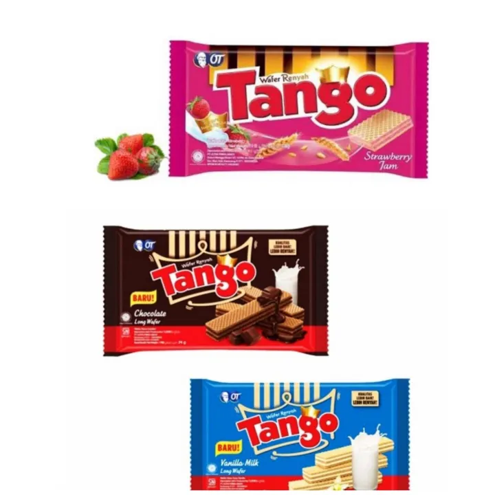 Snack Wafer coklat, vanila dan Strawberry Tango ecer 2000 cemilan enak ...