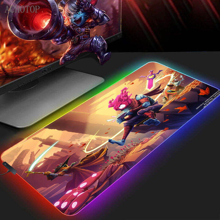 RGB Dead Cells Mouse Pad Anime Large PC Gamer Keyboard Desk Mat Gaming ...