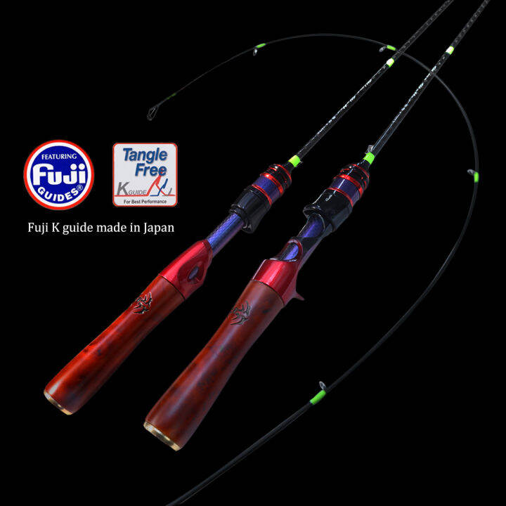 【TRAINFIS】1.68M/1.8M UL Power Fuji Solid Carbon 3-6LB Fishing Rod X ...