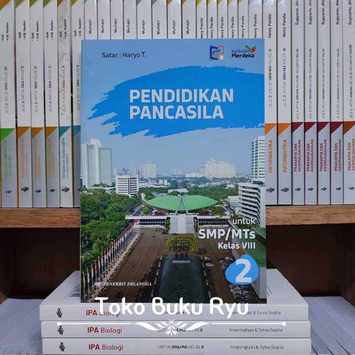 Buku Pendidikan Pancasila Kelas 2 SMP Kurikulum Merdeka Erlangga ...