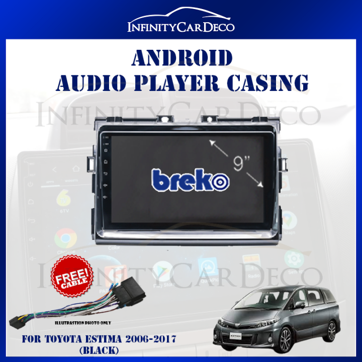 Toyota Estima ACR50 (Uv Black) 2006-2015 9" Android Player Dashboard ...