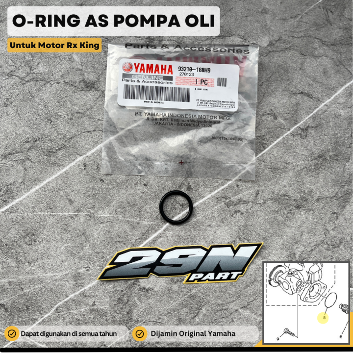 KARET ORING O RING AS POMPA OLI SAMPING RX KING ORIGINAL | 93210-188H9 ...
