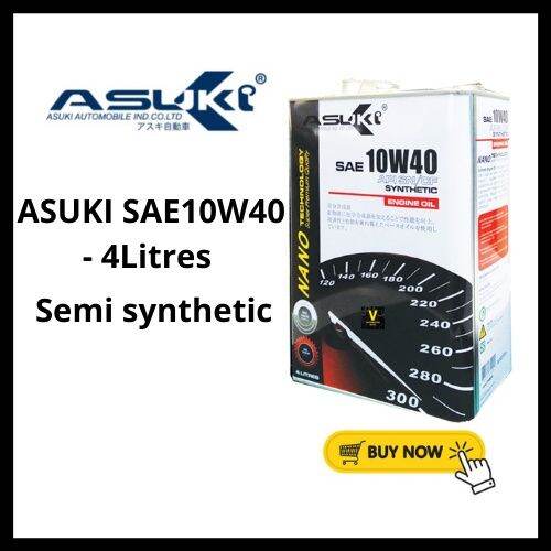 ASUKI 10W40 Engine Oil Semi Synthetic lubricant 10w40 Minyak Hitam ...
