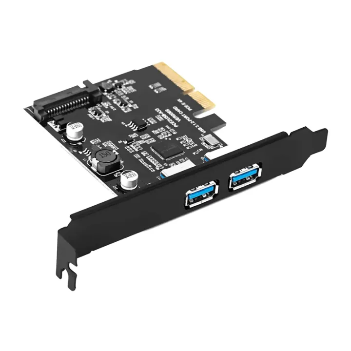[Galloping Oasis Auto] PCI-Express 4X to USB 3.1 Gen 2 (10 Gbps) 2-Port Type a Expansion Card ...