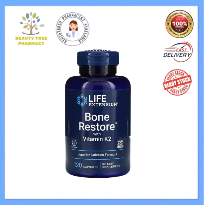 Life Extension Bone Restore with Vitamin K2 120 Capsules | Lazada