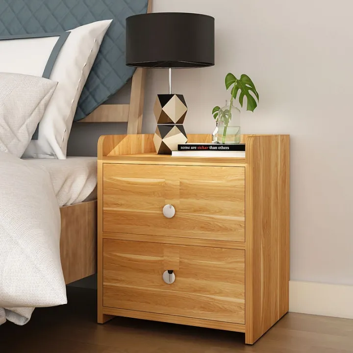 Bedside Cabinet Min Storage Bedroom Bedside Tables With 2 Drawer Home ...