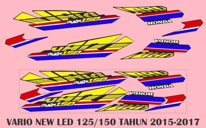 STIKER STRIPING DECAL VARIO NEW LED 125/150 TAHUN 2015-2017 GRAFIS FLAG | Lazada Indonesia