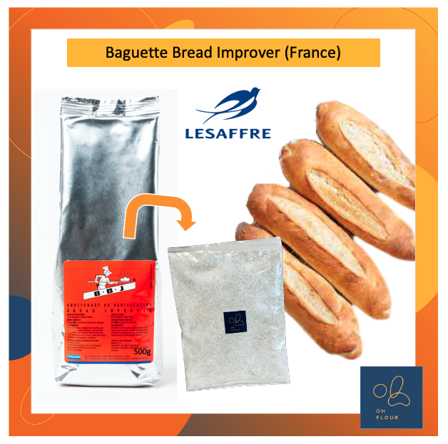 Baguette European Bread Improver LeSaffre BBJ ( France) HALAL 50g REPACK / Pelembut Roti ...