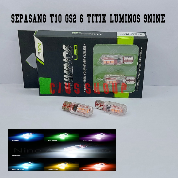 SEPASANG LAMPU LED T10 GS2 LUMINOS NINE9 UNTUK LAMPU SEIN MOTOR SENJA ...