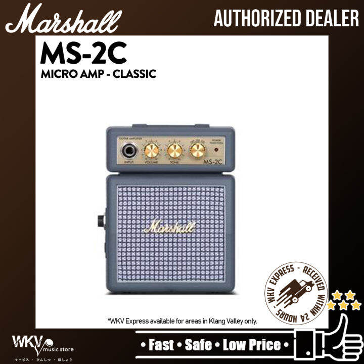 Marshall MS-2C 1Watt Micro Amplifier Battery-powered Portable Micro Amp ...