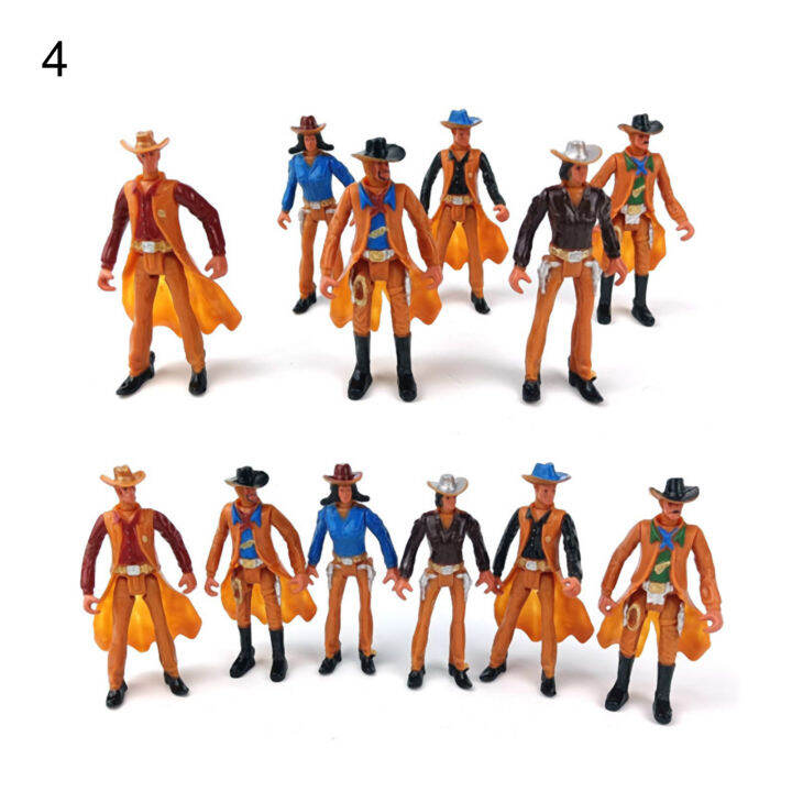 microgood Western Cowboy Model Vivid Expression Collectable Solid Clear Lines Mini Indians ...