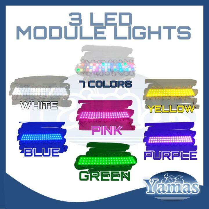 20 UNIVERSAL 3 LED MODULE LED LIGHTS 12V WATERPROOF | Lazada PH