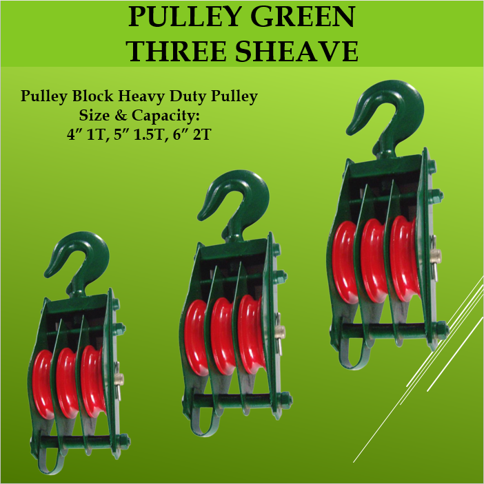 Pulley 3 Wheel Sheave / 3 Wheel Hook Type Pulley Block Heavy Duty Pulley | Lazada PH