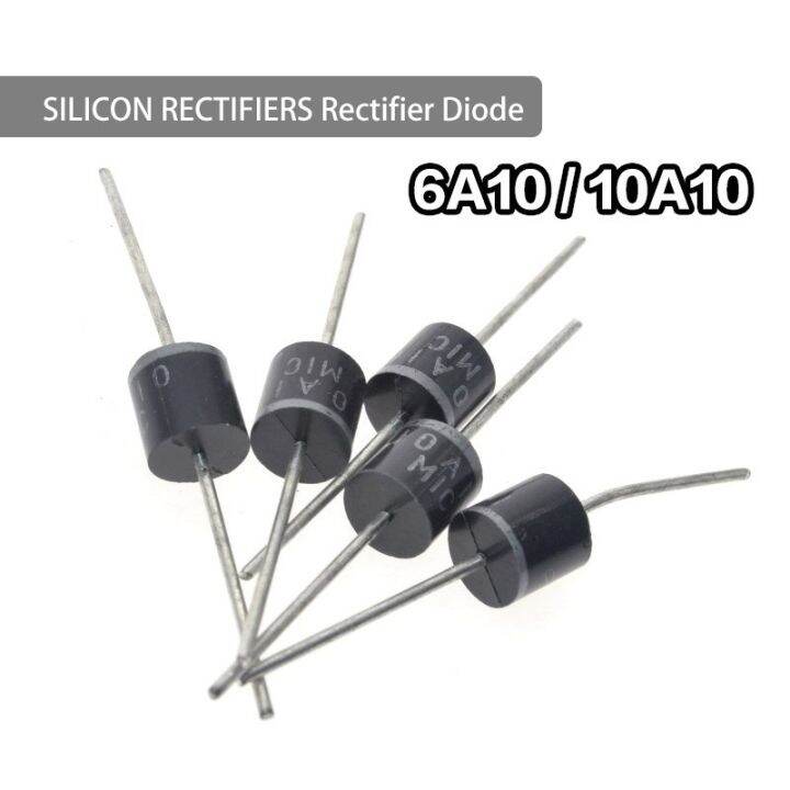【Strongly recommend】 10pcs 10A10 6A10 AMP SILICON RECTIFIERS RECTIFIER DIODE 1000V 10A R-6 DO-27 ...