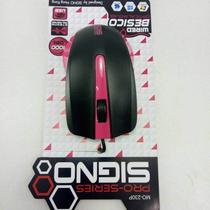 SIGNO PRO-SERIES MO-230 WIRED BESICO OPTICAL MOUSE 1000DPI | Lazada.co.th