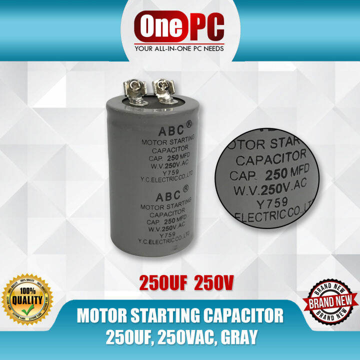 MOTOR STARTING CAPACITOR 250UF, 250VAC, GRAY | Lazada PH