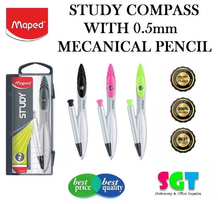 MAPED Study Compass with 0.5mm Mechanical Pencil | Lazada