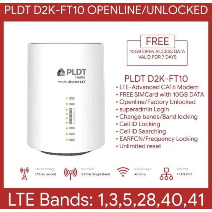 PLDT HOME CAT6-D2K - GREENPACKET -OPENLINE AVAILABLE with FREE 10GB for ...