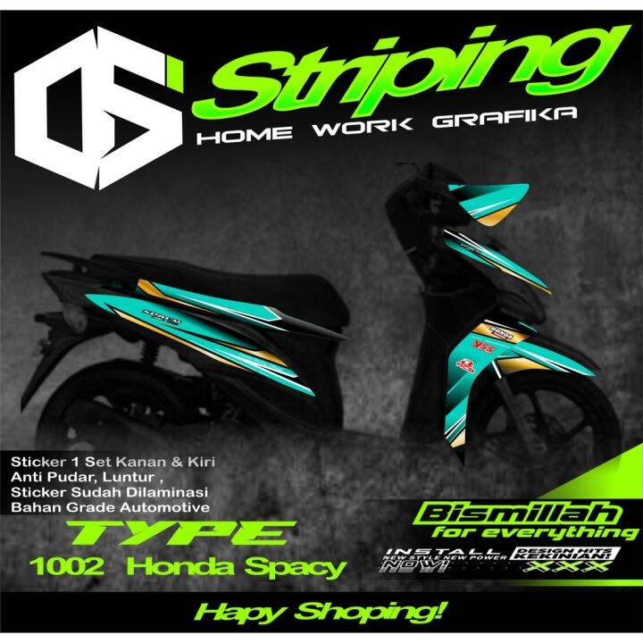 1002 Striping Stiker Honda Spacy List Variasi Grafik Warna | Lazada ...