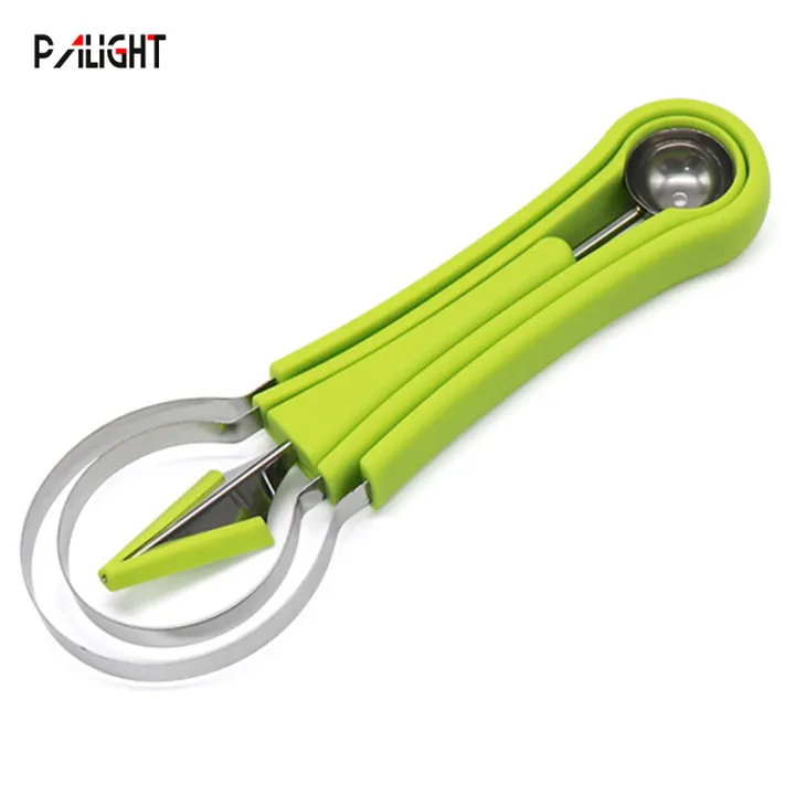 PAlight Melon Ball Fruit Scoop Cutter Set 3-in-1 Stainless Steel Seed ...
