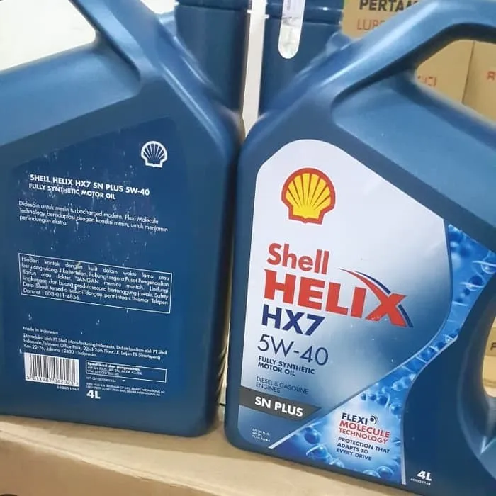 Oli Shell Helix HX7 5W-40 FULLY SYNTHETIC 4 Liter API SN/CF SN Plus Oli ...