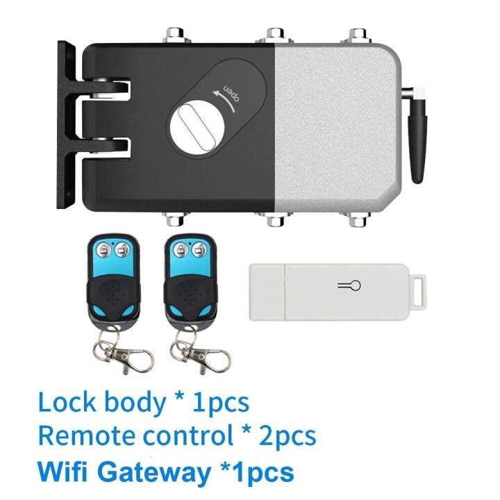 Tuya Lock Electric Door Wireless Lock With 433Mhz Rolling Code Remotes ...