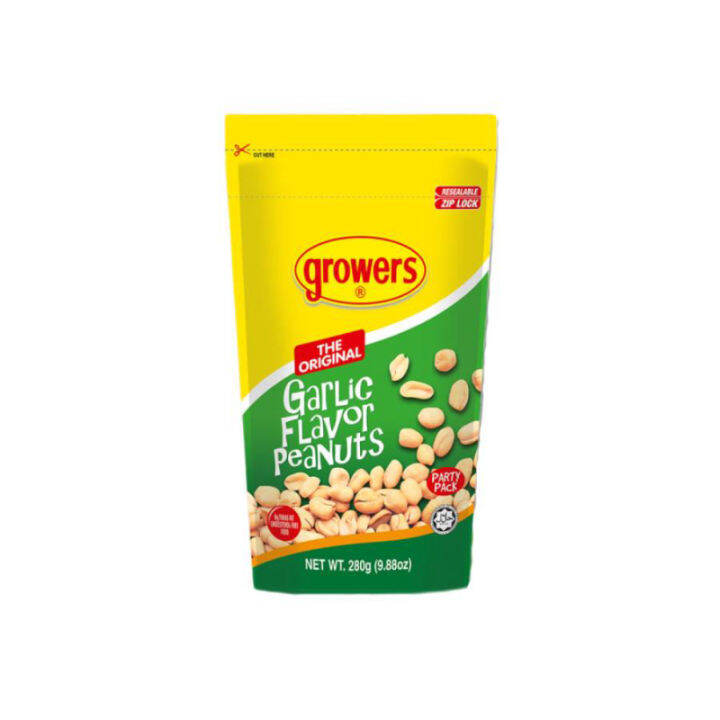 Growers Garlic Flavor Less Grease Peanuts (280g) | Lazada PH