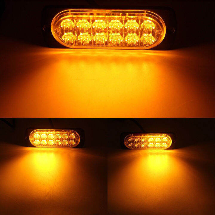12V-24V Led Light Bar Amber รถบรรทุกด้านข้าง Marker Light Turn Light ...