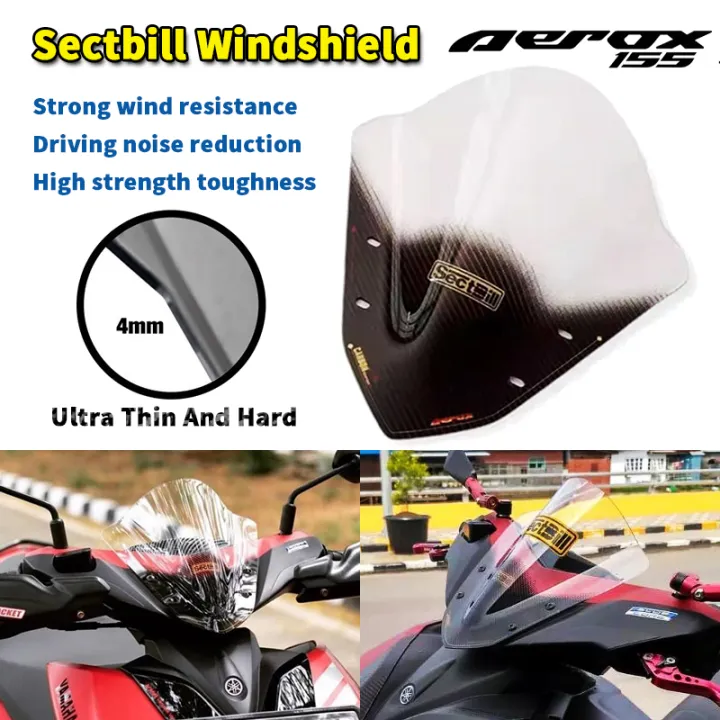 PMShop Aerox Visor Sectbill Windshield For Yamaha Aerox V1 Aerox V2 ...