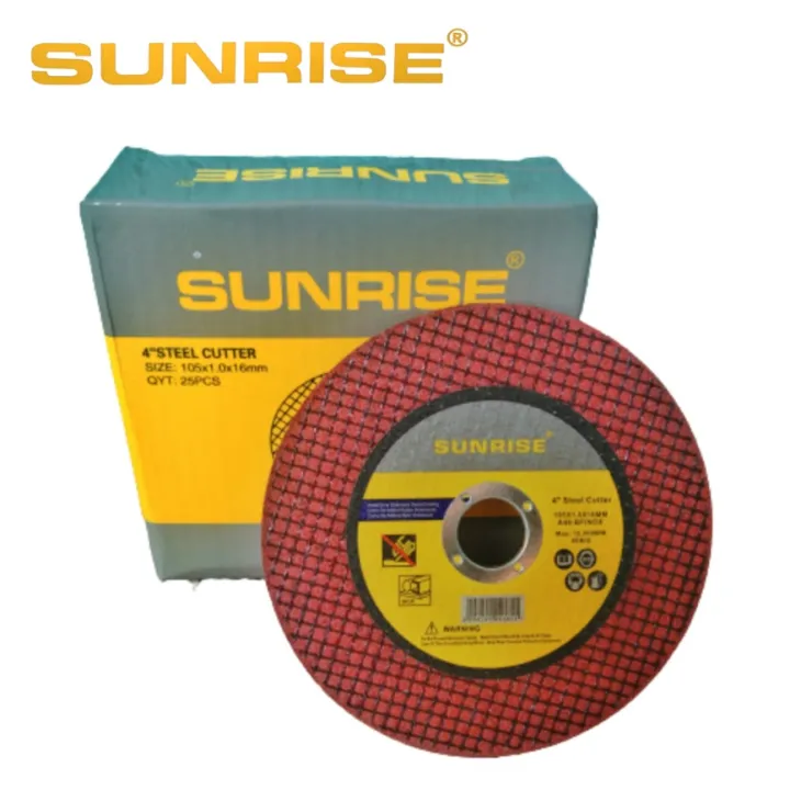 SUNRISE Cutting Disc Superthin 4" 25pcs RED | Lazada PH