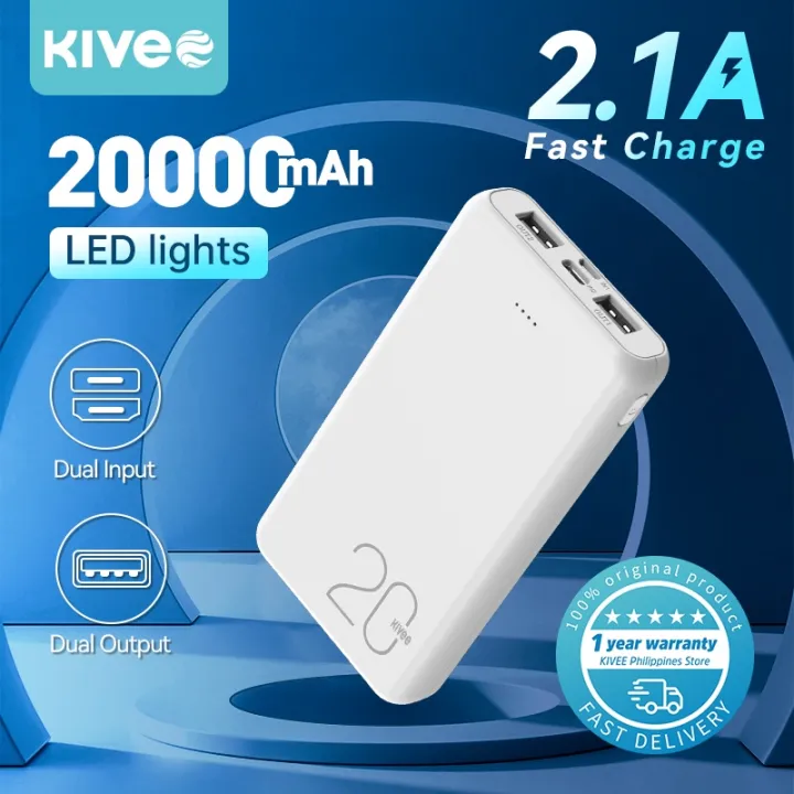 【Explosive style】KIVEE Original 20000mAh Powerbank Mobile Power Supply ...