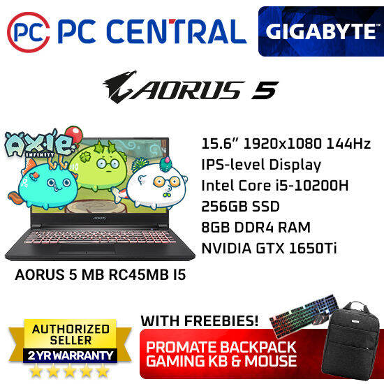 Gigabyte Aorus 5 MB 15.6-in FHD IPS 144Hz Core i5-10200H / 8GB RAM ...