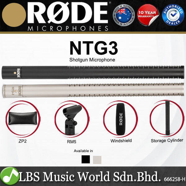 Rode NTG3 Broadcast Shotgun Mic Supercardioid Condender Microphone (NTG ...