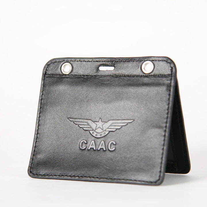 Leather work permit card set airport multifunctional work card CAAC ...