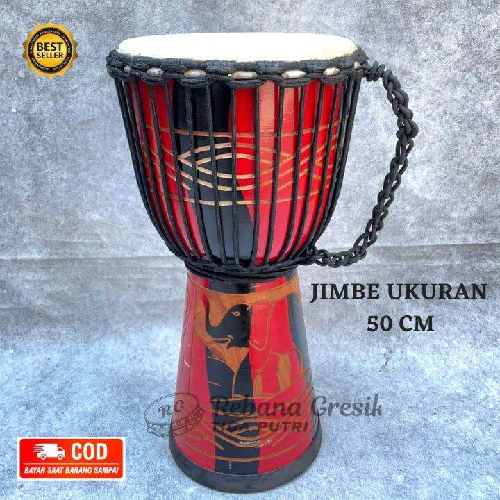 Alat Musik Kendang Gendang Jimbe Tinggi 50cm Jumbo | Lazada Indonesia