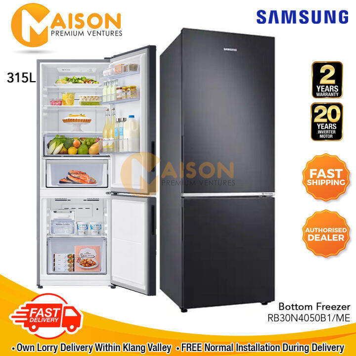 [Sales] Samsung Bottom Mount Freezer Inverter Refrigerator 315L RB30N4050B1 | Lazada