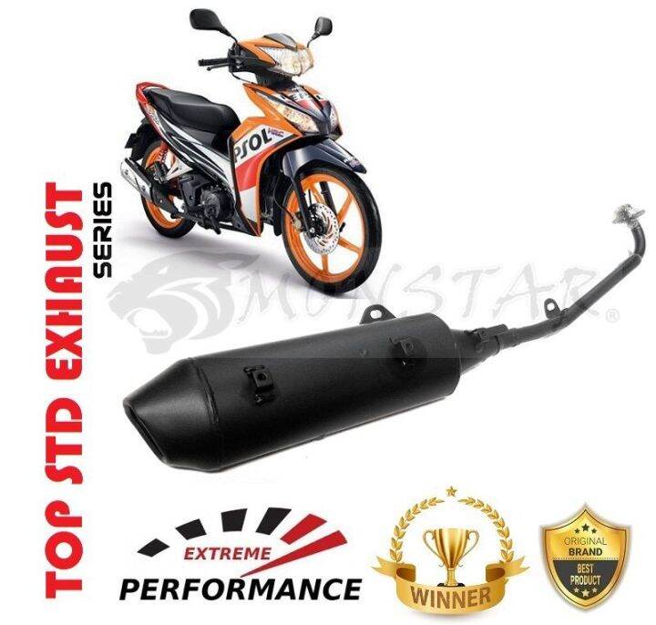 Wave Dash 110 V2 Ekzos Std Exhaust Honda exzos exos epower Pipe racing ...