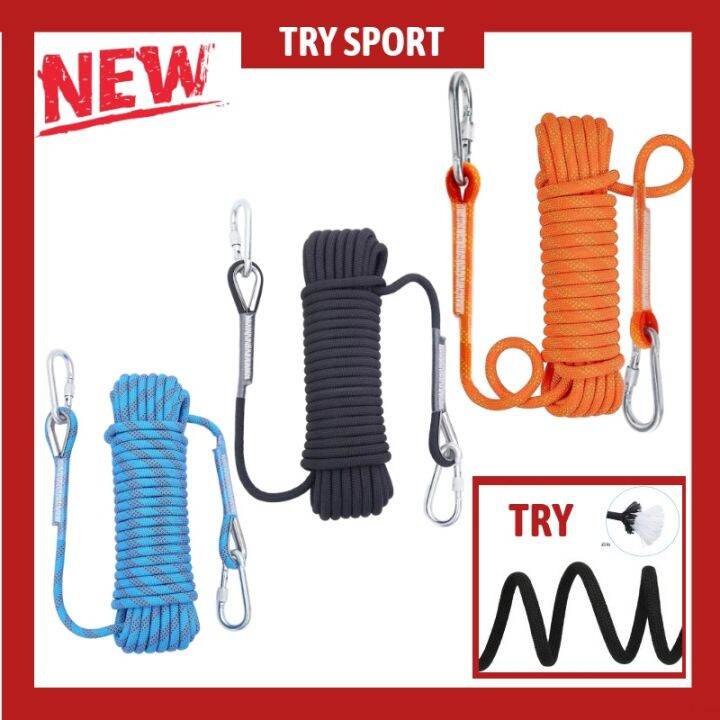 TRY Outdoor Climbing Rope 10MM Diameter 10M(32ft) Static Rock Climbing ...