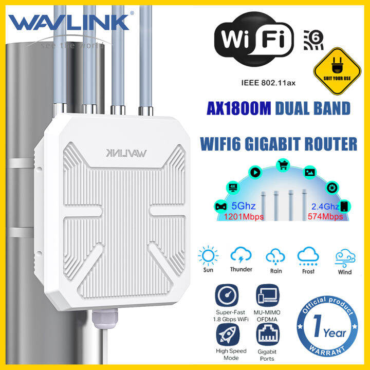 Wavlink AX1800M WiFi6 Gigabit Wireless Router Dual Band 2.4GHz (574Mbps ...