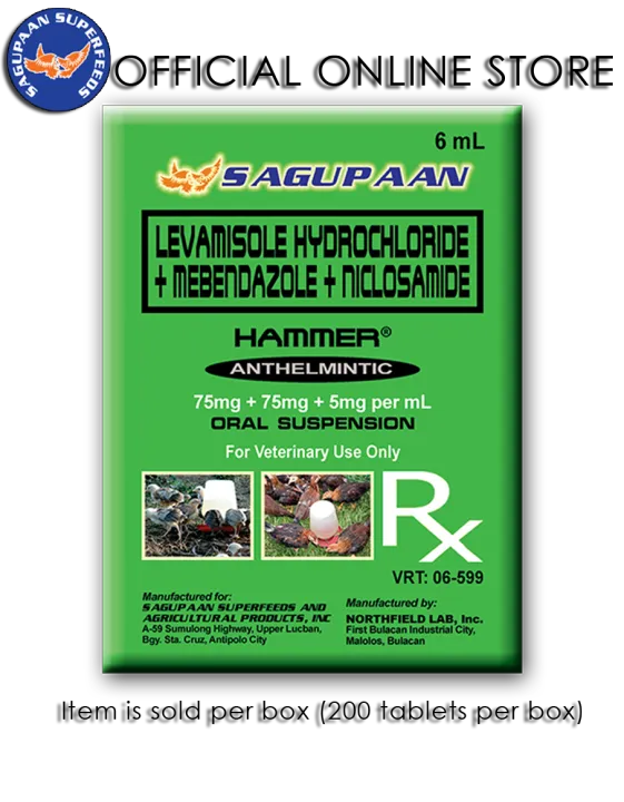 Hammer® Anthelmintic Chicken, Poultry, Gamefowl, Veterinary | Lazada PH