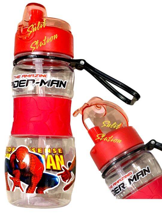 SUPER HERO SPIDER web MAN CHARACTER KIDS WATER DRINKING JUG BOTTLE ...
