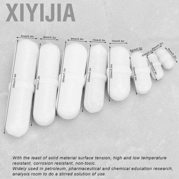 8 Pcs PTFE Magnetic Stirrer Mixer Stir Bar B Type Rod Bead Lab Spin ...